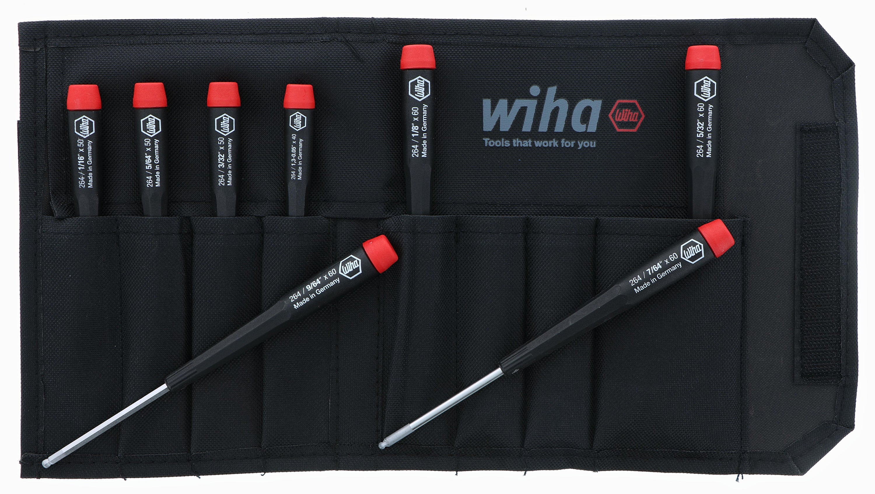 Wiha 26499, Precision Ball End Hex Inch 8 Pc. Set | Palmac Tool Company ...