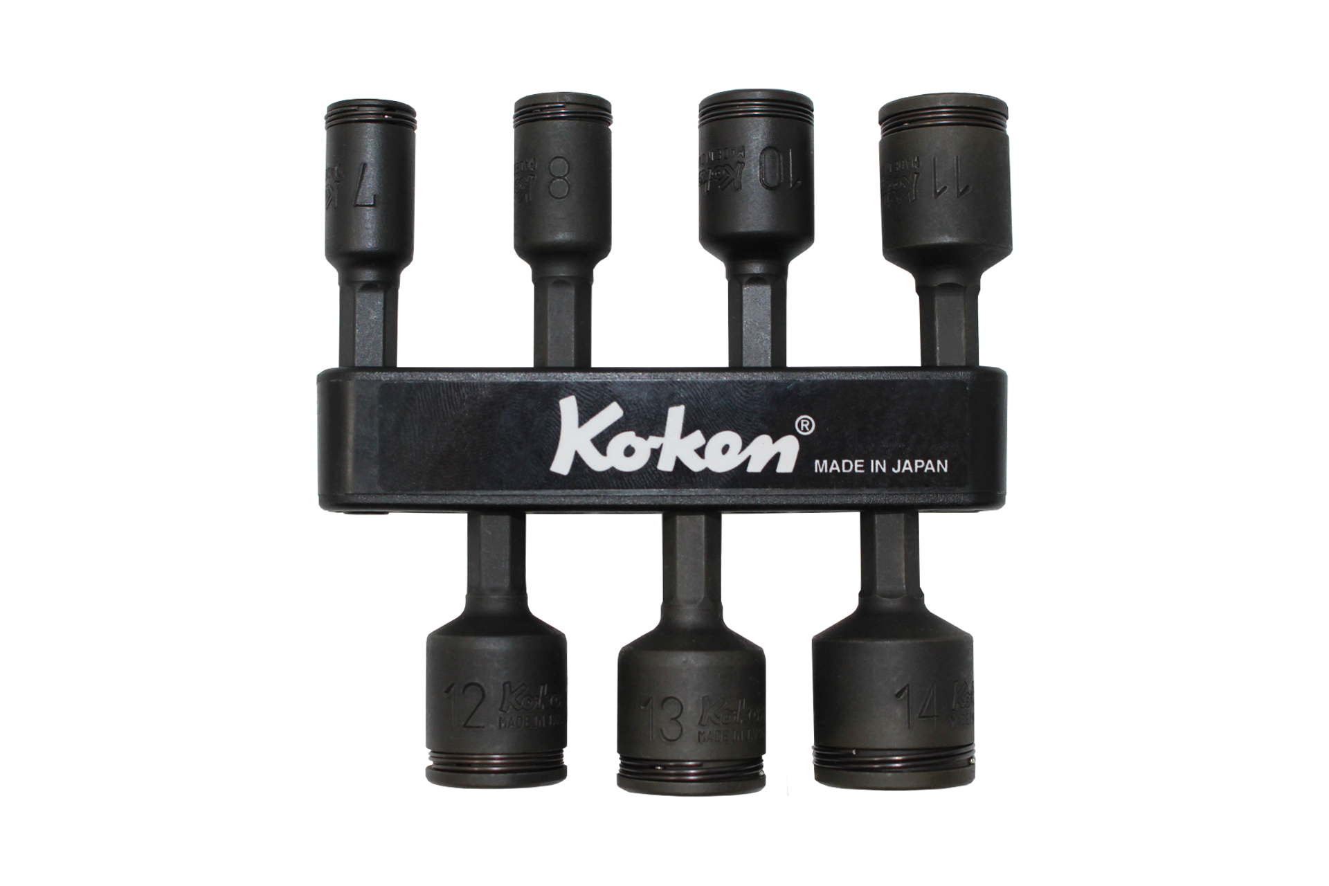 Ko-ken Tools 1/4 Hex Dr. 7 Piece Impact 6-Point Metric NUT GRIPÂ® Nut ...