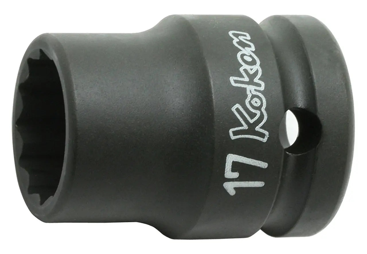 Ko-ken Tools 1/2 Sq. Dr. Socket 17mm 12 point Length 38mm Thin walled ...