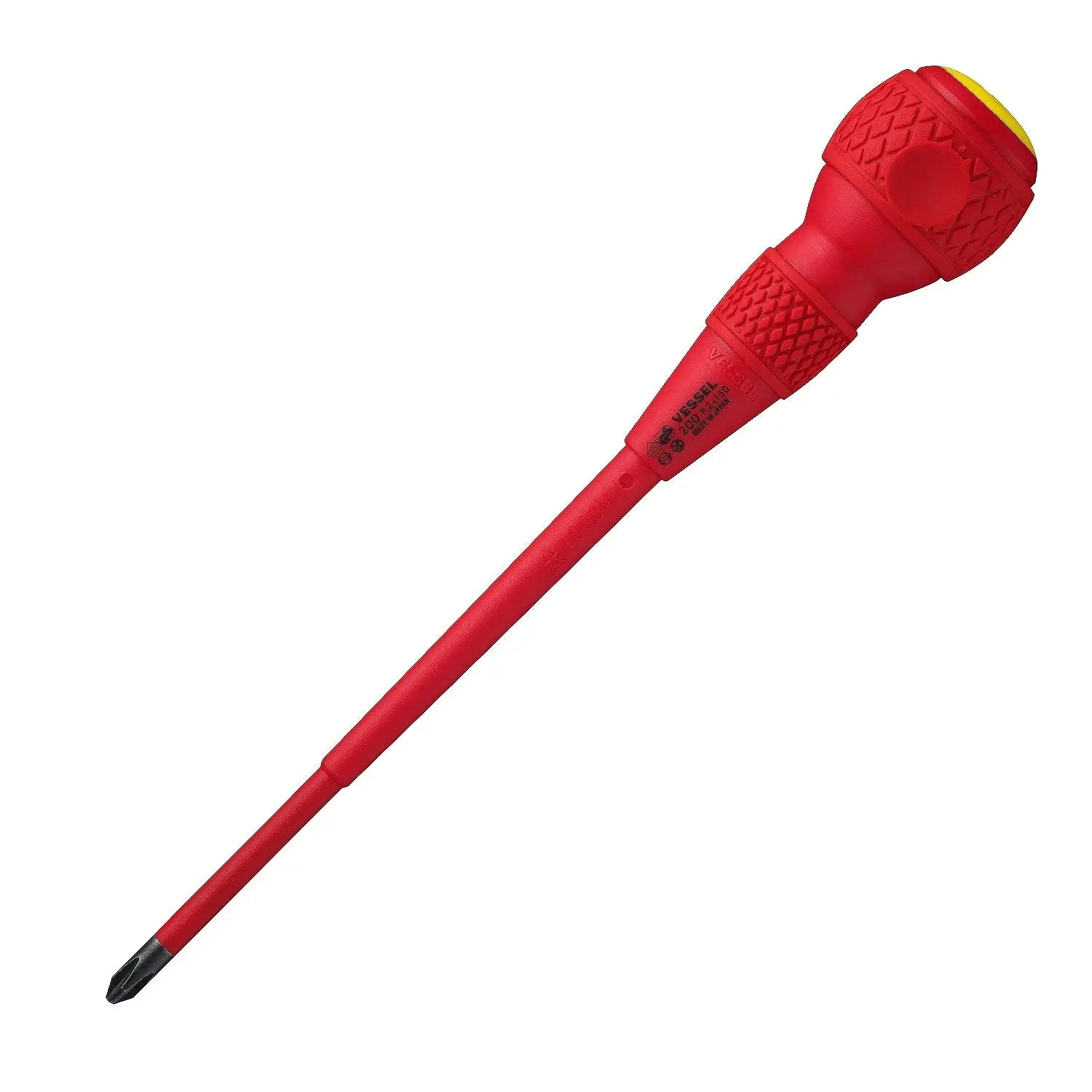 Vessel Tools Ball Grip Insulated Screwdriver, PH2 x 150mm - VL – Palmac ...