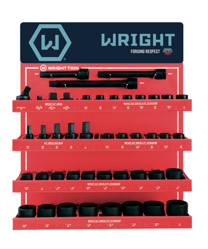 Wright Tool Set of 44 3/4 in Drive Impact Socket - D985 – Palmac Tools