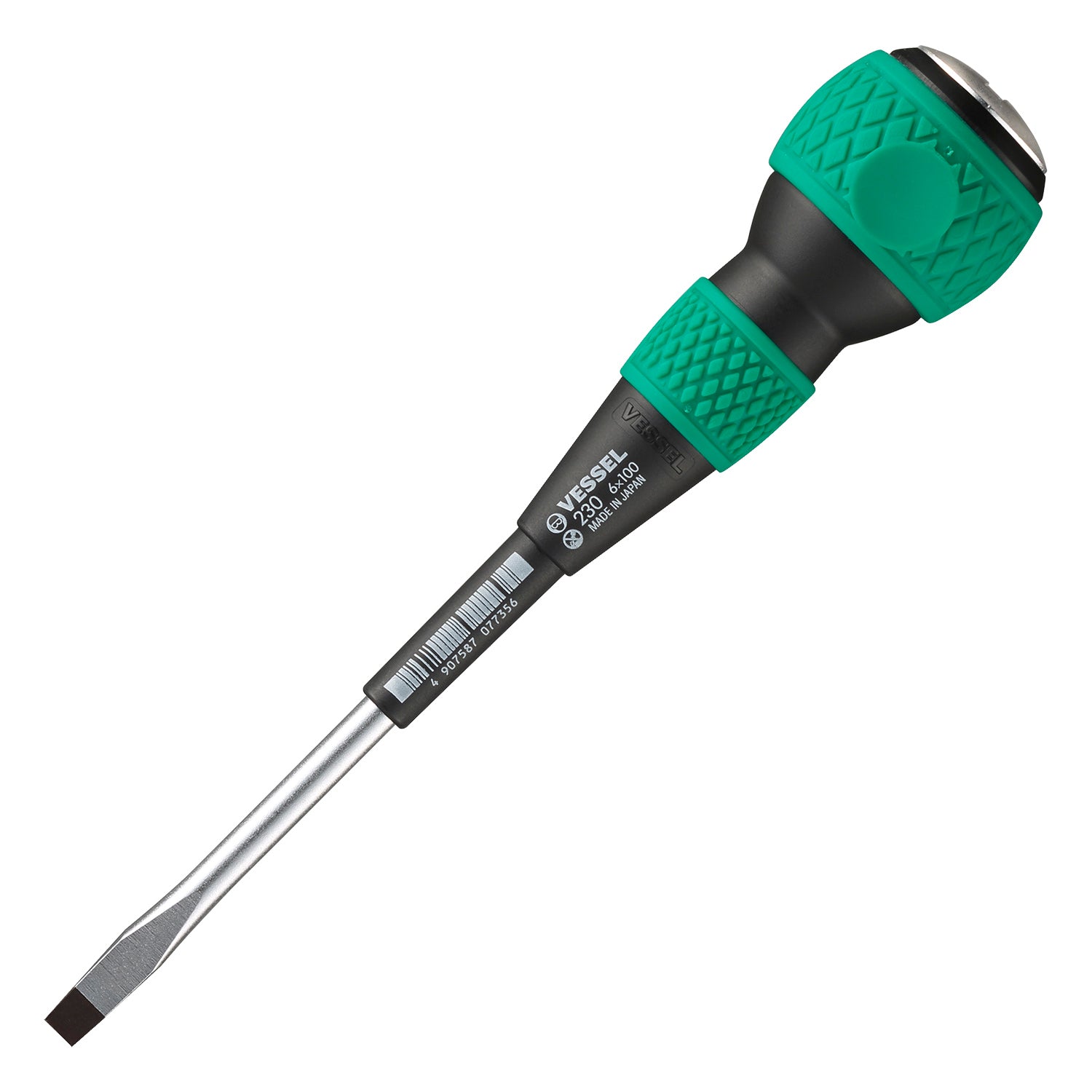 Vessel Tools Ball Grip Tang-Thru Slotted Screwdriver, 6 x 100mm - VL 2 ...
