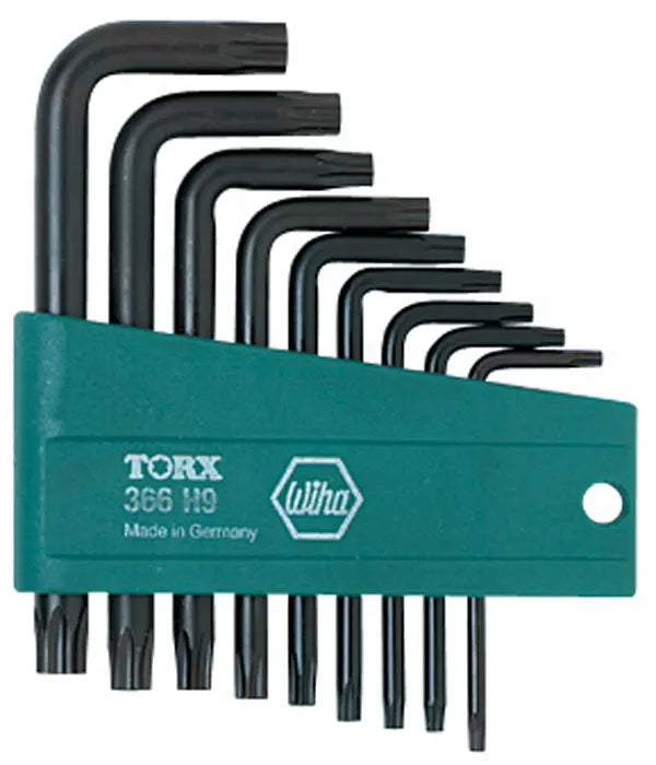 Wiha 36393, Security Torx Short Arm L-Key 9 Pc. Set | Palmac Tool ...