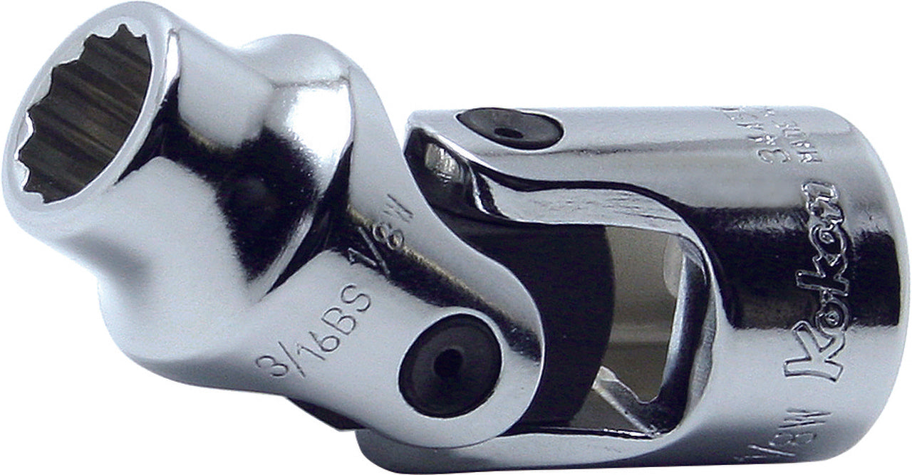 Ko-ken Tools 3/8 Sq. Dr. Universal Socket Whitworth 1/8 12 point Lengt ...