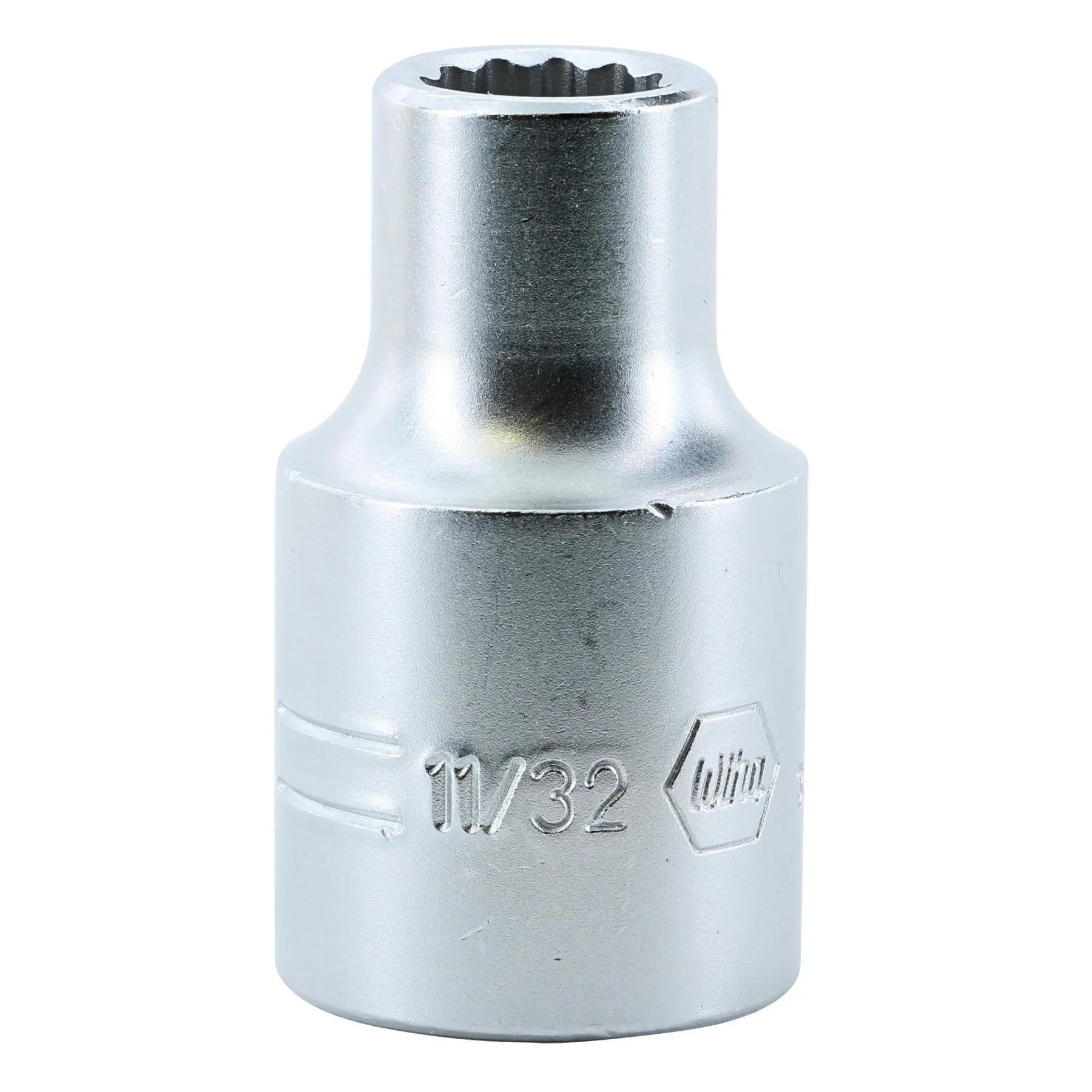 Wiha 33808, 1/2" Drive Deep Socket, 12 Point, 11/32" | Palmac Tool ...