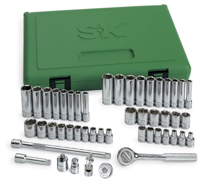 SK Tools - Set Socket 1/4dr Fractional and Metric 6pt 48pc - 91848 ...