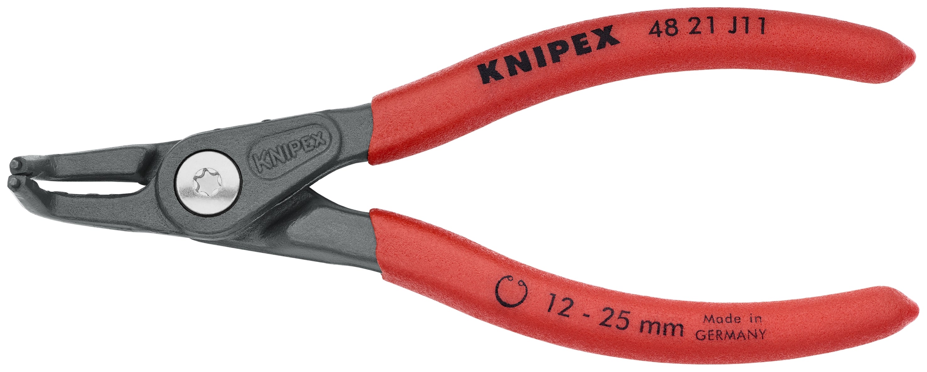 Knipex 48 21 J11 KN | Precision Circlip Pliers, Internal, 90 degree Angled, 15/32"-1" Bore Dia ...