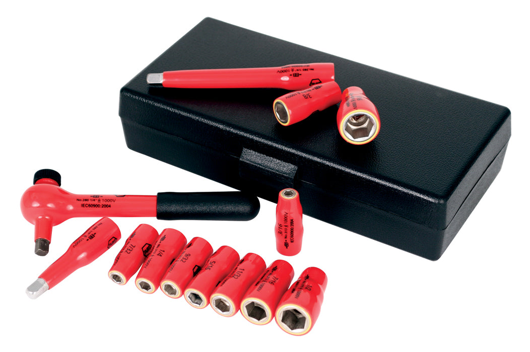 Wiha 31391, Insulated 1/4" Drive Metric Socket Set | Palmac Tool ...