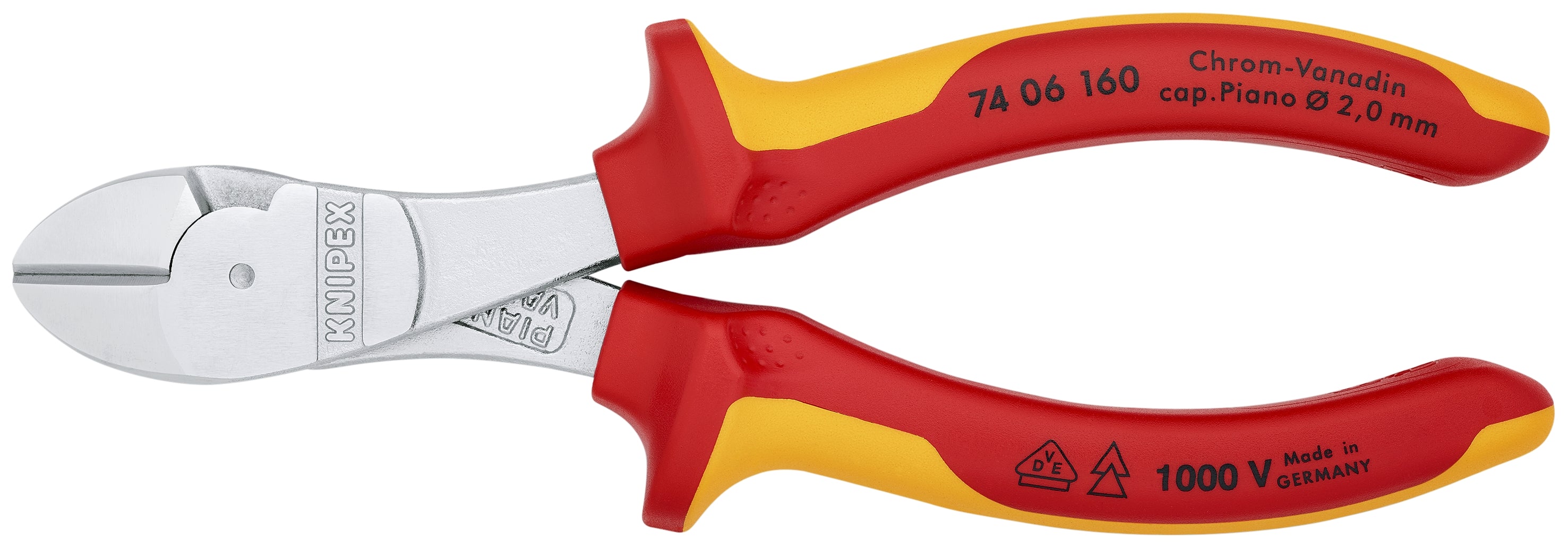 Knipex 74 06 160 KN | High Leverage Diagonal Cutters, Chrome, 1000V ...