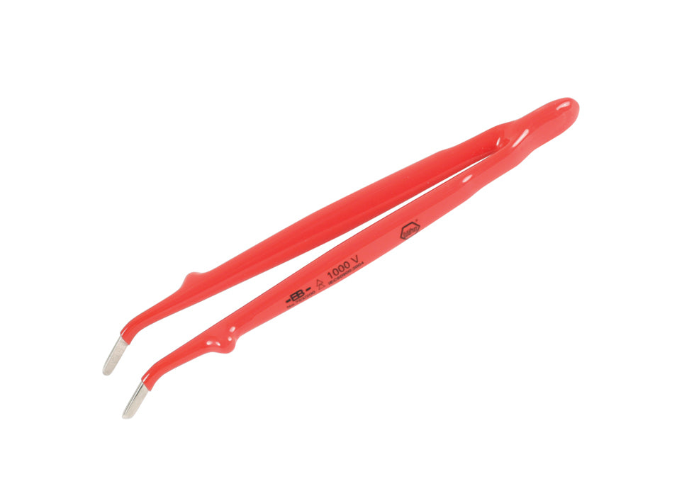 Wiha 75304, Insulated Tweezers Angled Blunt 8" | Palmac Tool Company – Palmac Tools
