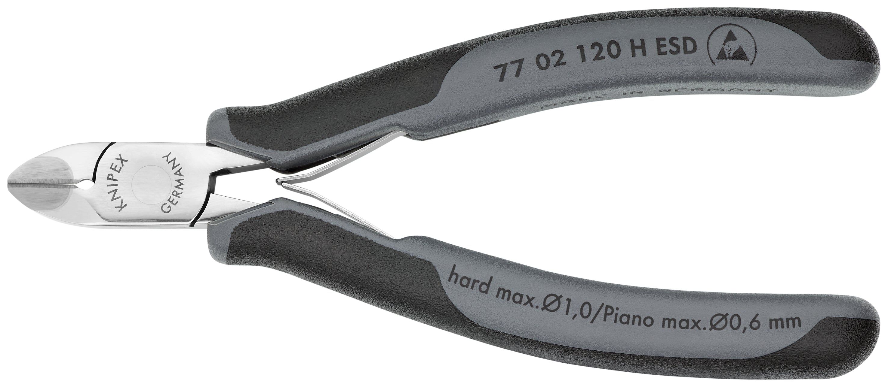 Knipex 77 02 120 H ESD KN | Electronics Diagonal Cutters w/ Carbide ...