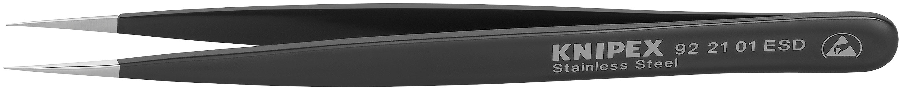 Knipex 92 21 01 ESD KN | Stainless Steel Gripping Tweezers, Needle-Point Tips, ESD | Palmac Tool ...