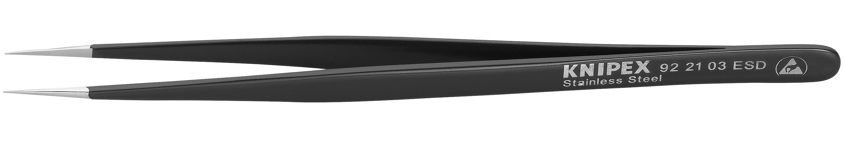 Knipex 92 21 03 ESD KN | Stainless Steel Gripping Tweezers, Needle-Point Tips, ESD | Palmac Tool ...