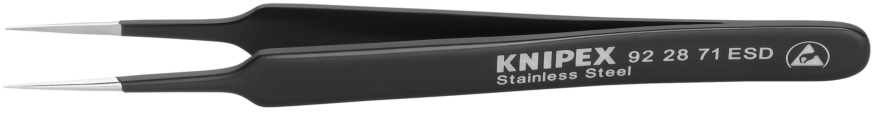Knipex 92 28 71 ESD KN | Stainless Steel Gripping Tweezers, Needle-Point Tips, ESD | Palmac Tool ...