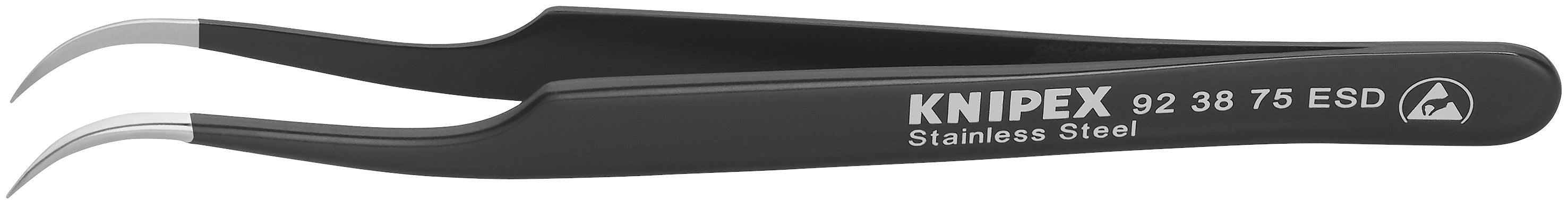 Knipex 92 38 75 ESD KN | Stainless Steel Gripping Tweezers, Needle-Point Tips, ESD | Palmac Tool ...