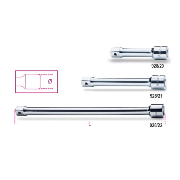 Beta Tools 100mm 3/4 in Drive Socket Extension Bar - 9280815 – Palmac Tools