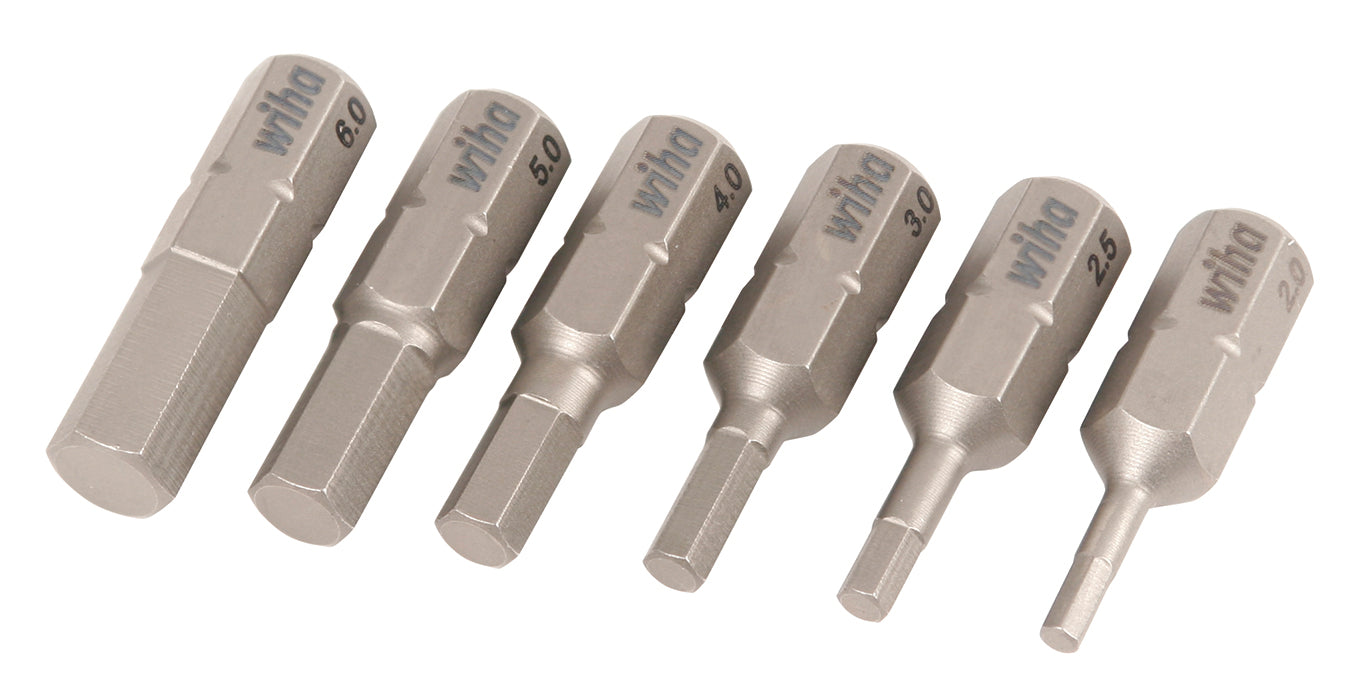 Wiha 71397, Hex Metric Insert Bit 2.0 - 6.0mm 6Pc | Palmac Tool Company – Palmac Tools