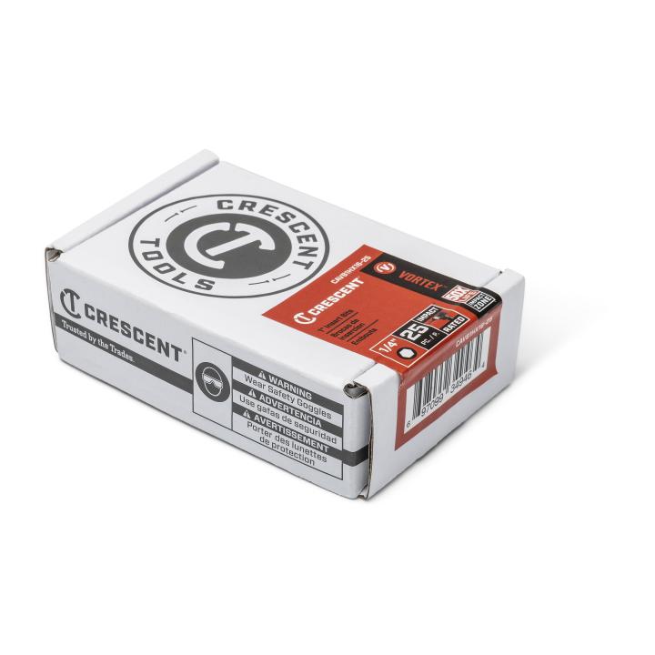 CRESCENT Set of 25 Hex Bit, 1/4 in x 1 in - CAVB1HX16-25 – Palmac Tools