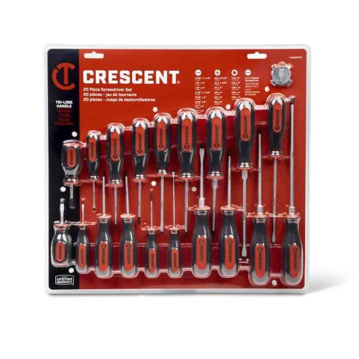 CRESCENT Set of 20 Dual Material Screwdriver - CSDS20PCSET – Palmac Tools