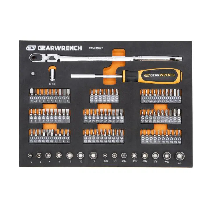 GEARWRENCH Set of 105 Slim Head Mechanics Tools - GWMSMBS01 – Palmac Tools