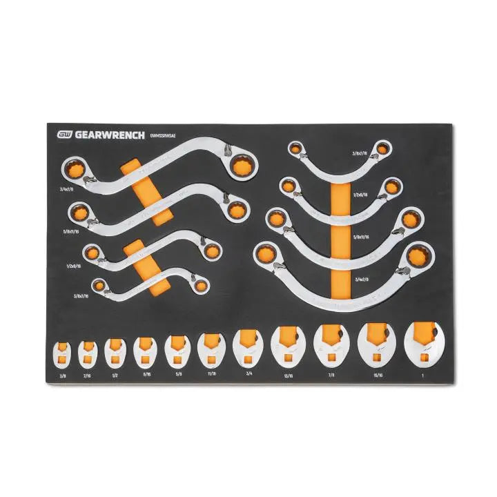 GEARWRENCH Set of 19 Ratcheting Wrenches - GWMSSRWSAE – Palmac Tools