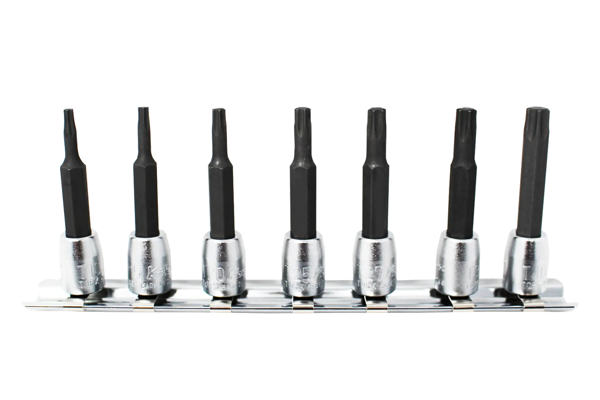 Ko-ken Tools 7 Piece 1/4" Sq. Dr. 50mm TORX Bit Socket Set T10-T40 ...