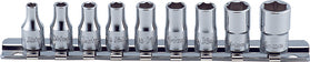 Ko-ken Tools 9 Piece 1/4 Sq. Dr. 6 Point Whitworth Socket set 8BA-0BA ...