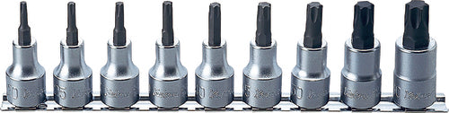 Ko-ken Tools 1/2 Sq. Dr. Bit Socket 9 piece TORX® set T20-T60 – Palmac Tools