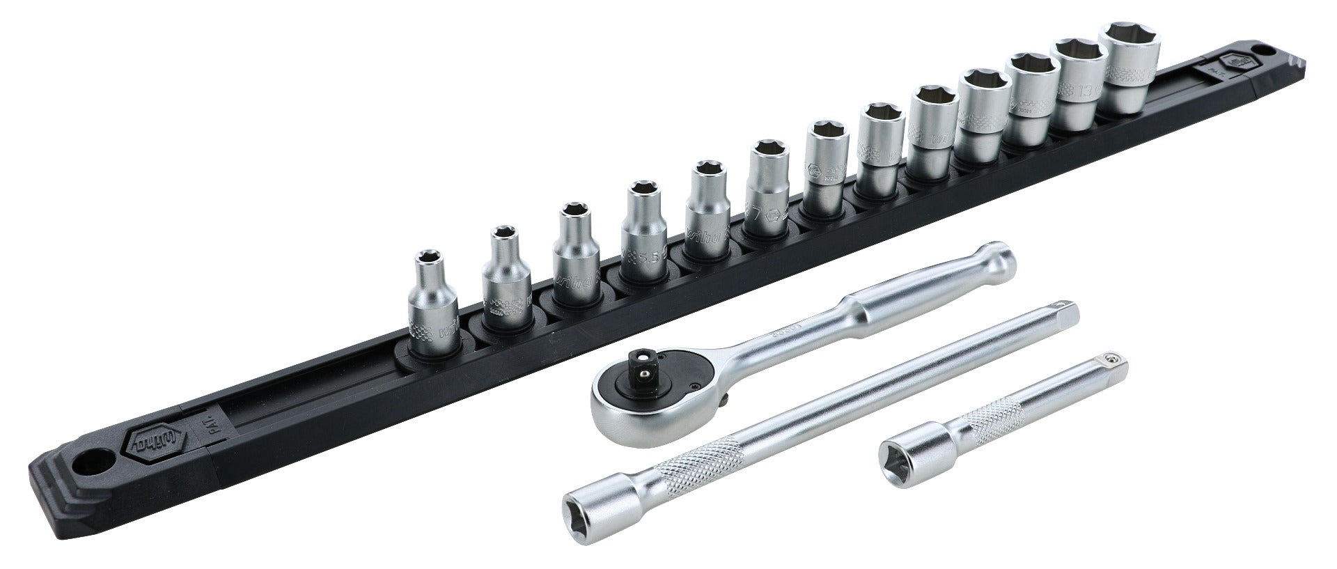 Wiha 33391, 1/4" Dr. 16 Pc. Metric Socket Set | Palmac Tool Company ...