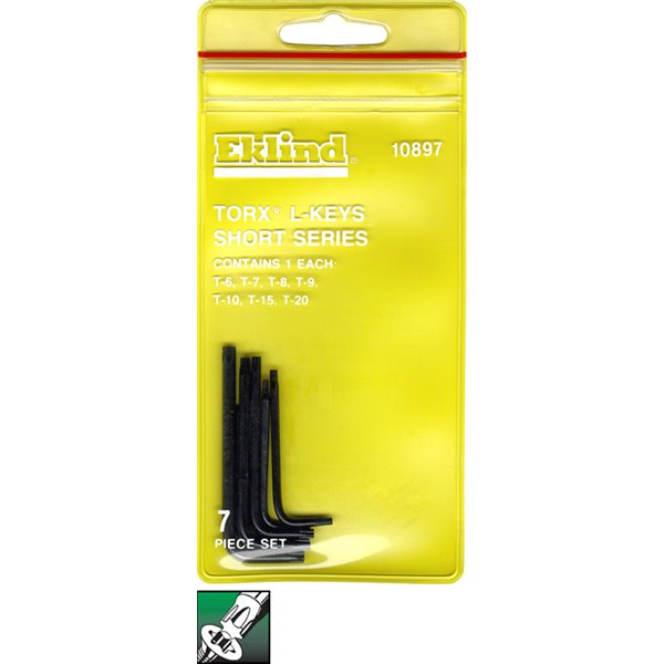 Eklind Set of 7 Short Torx L-Key with Pouch - 10897 – Palmac Tools