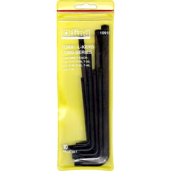 Eklind Set of 10 Long Torx L-Key with Pouch - 10910 – Palmac Tools
