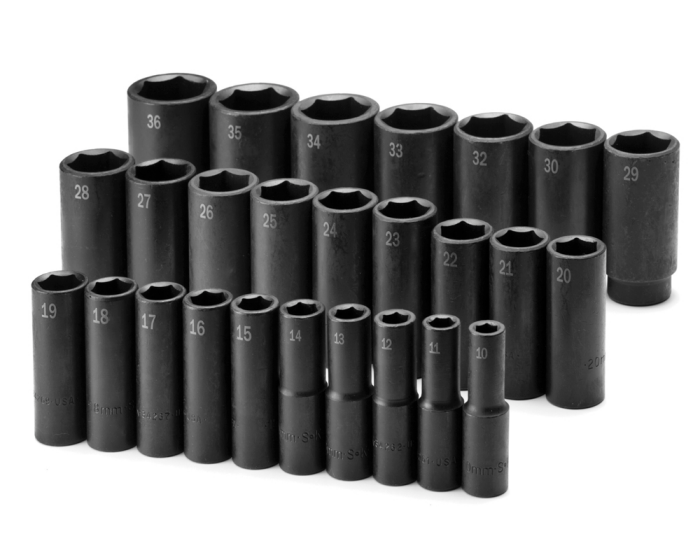 SK Tools - Set Socket Impact 1/2dr Deep Metric 26pc - 4047 | Palmac ...