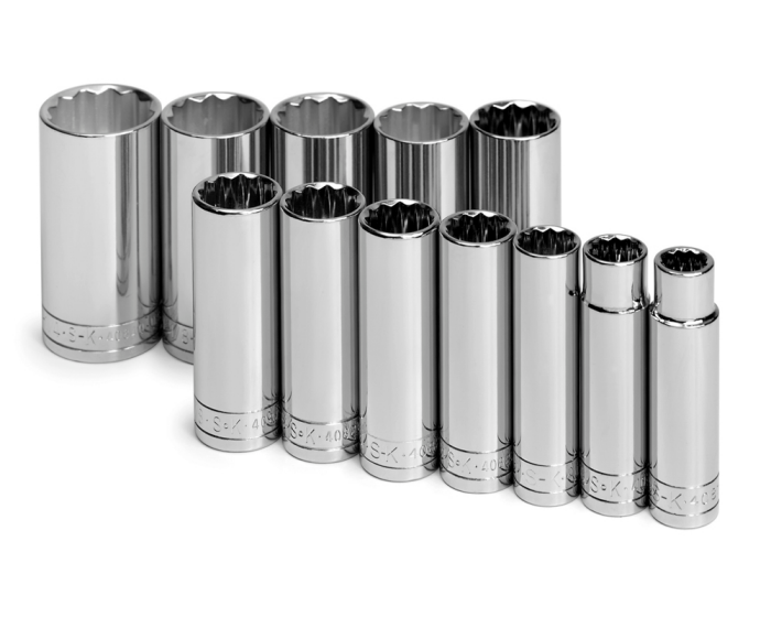 SK Tools - Set Socket 1/2dr Deep 12pt Fractional 12pc - 4812 | Palmac ...
