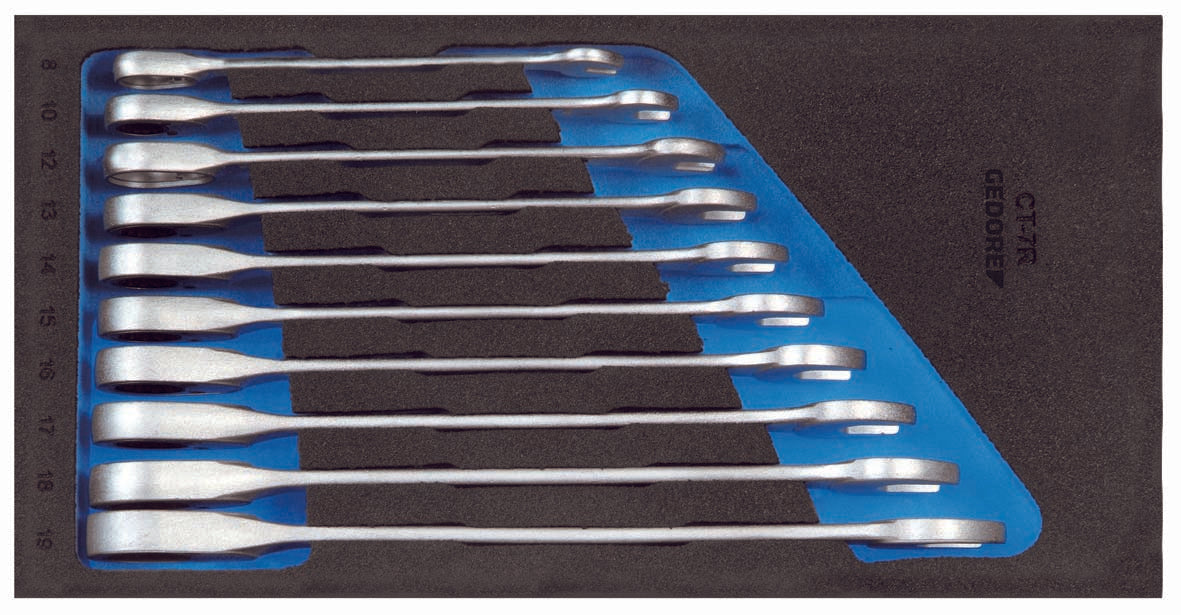 Gedore 2308894, Combination ratchet spanner set in 1/3 Check-Tool ...