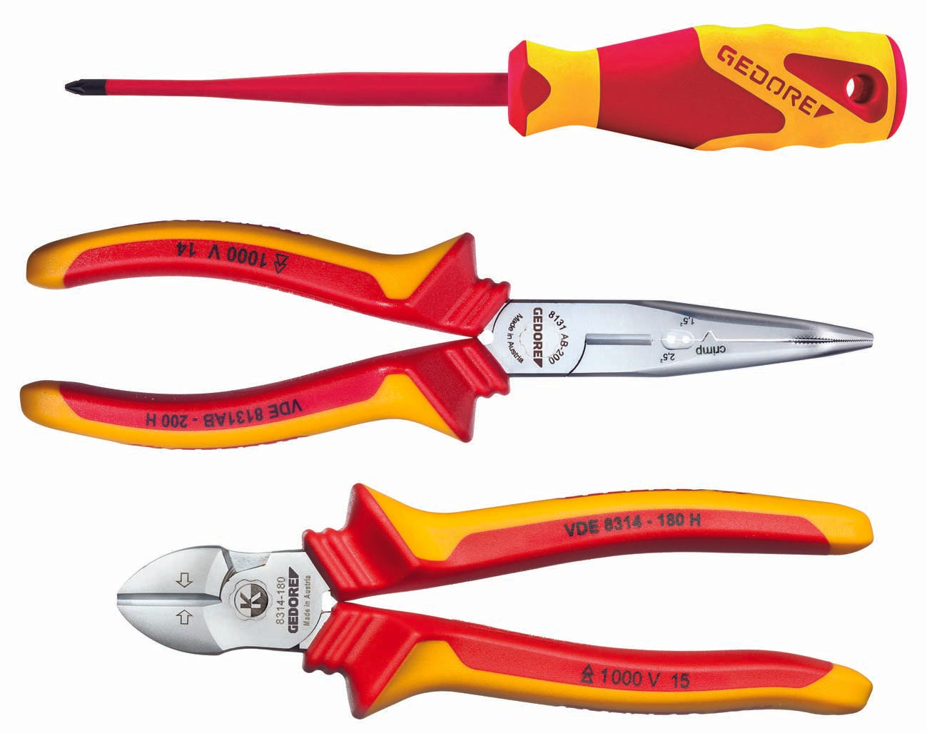 Gedore 2951762, VDE Pliers set 3 pcs in L-BOXX Mini | Palmac Tool Company – Palmac Tools