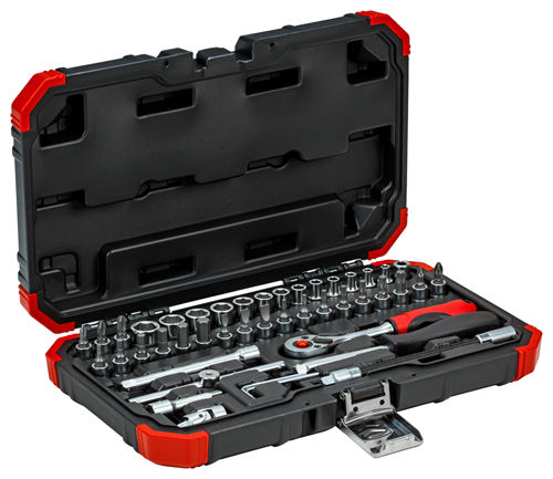 Gedore Red Socket wrench set 1/4" 46 pieces 4-14 mm R49003046 - 330005 ...