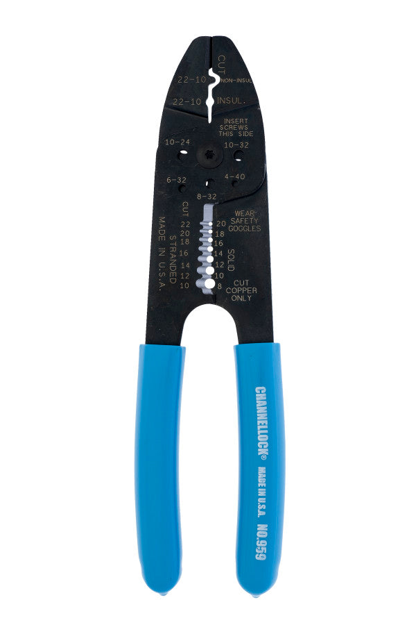 Channellock 8-22 AWG Crimper Wire Stripper, 8.25 in - 959 – Palmac Tools