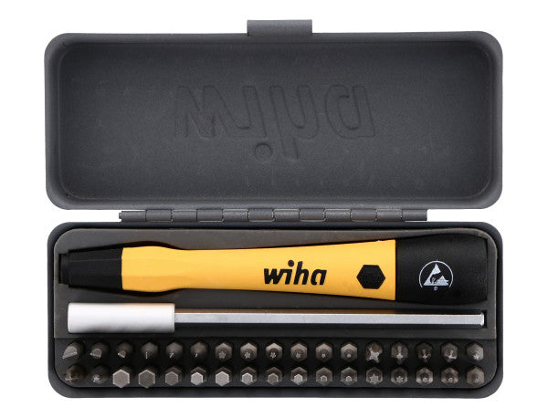 WIHA GoBox ESD 36-piece Precision C4 Micro bit set with PicoFinish han ...