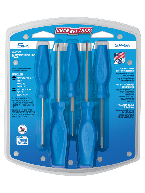 Channellock Set of 5 Precision Screwdrivers - SP-5H – Palmac Tools